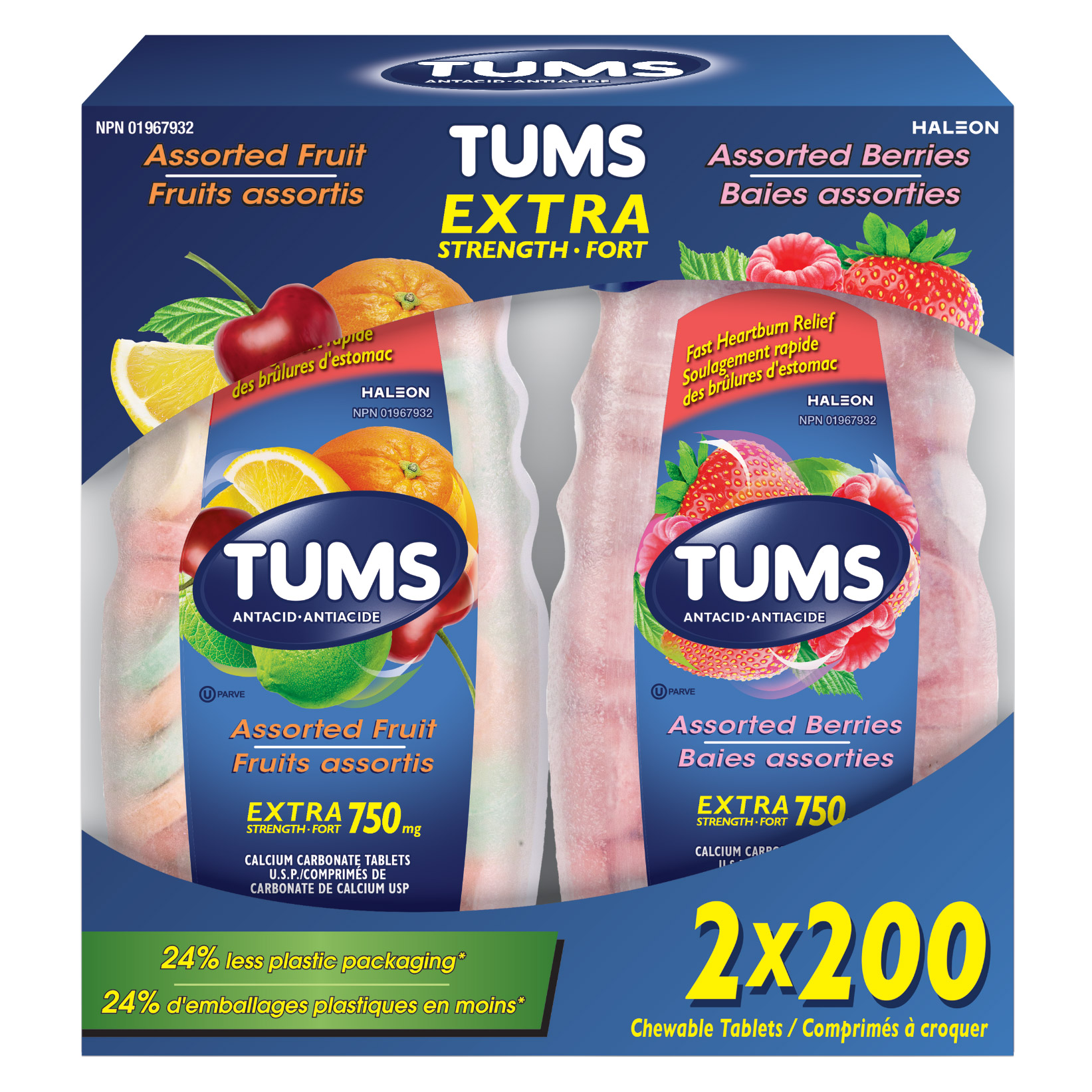 Tums Extra Strength, 2 × 200 | Costco