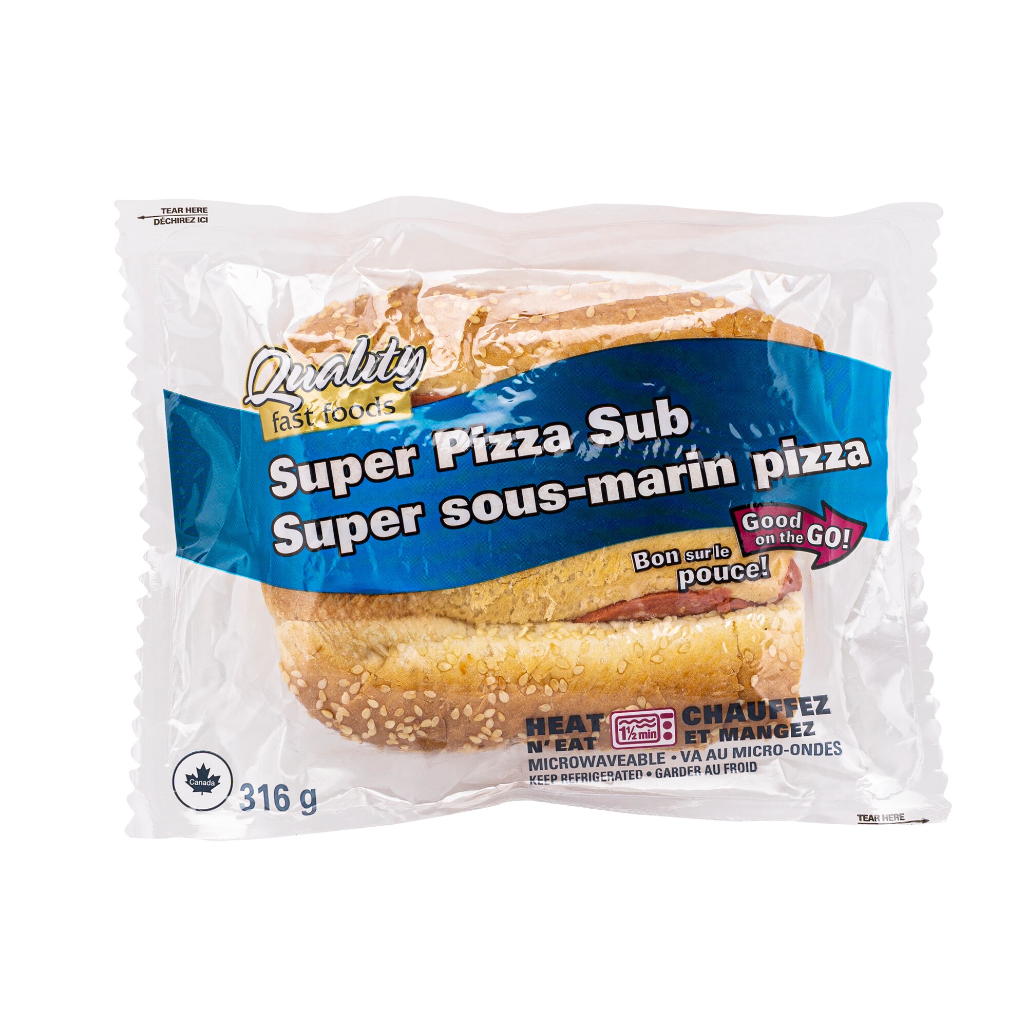 Quality Fast Food Super Pizza Sub, 12 × 316 g | Costco