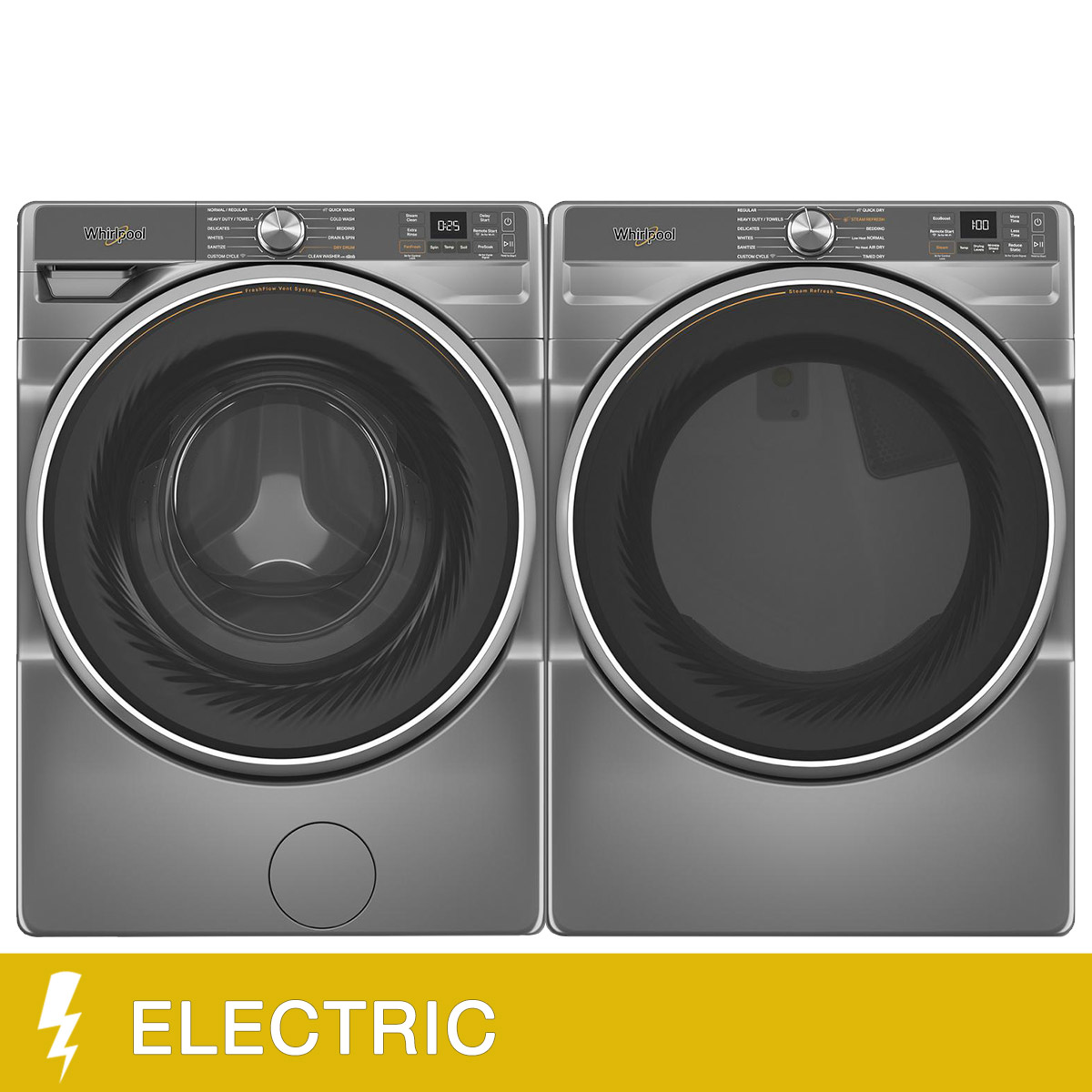 Whirlpool Laundry Bundle 5.8 cu ft. Front Load Washer and 7.4 cu ft ...