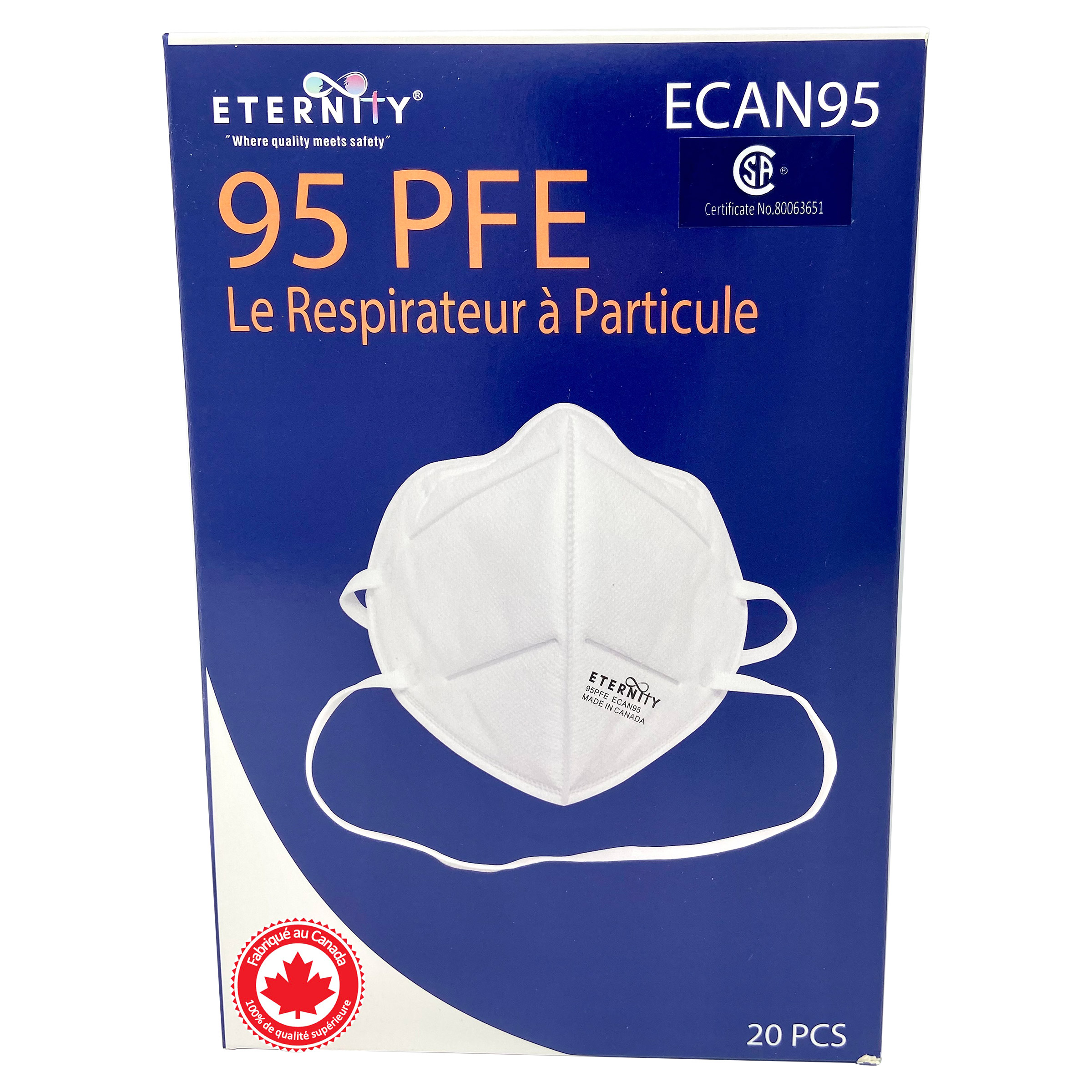Eternity - 95PFE Particle Respirator N95 - 20 masks | Costco