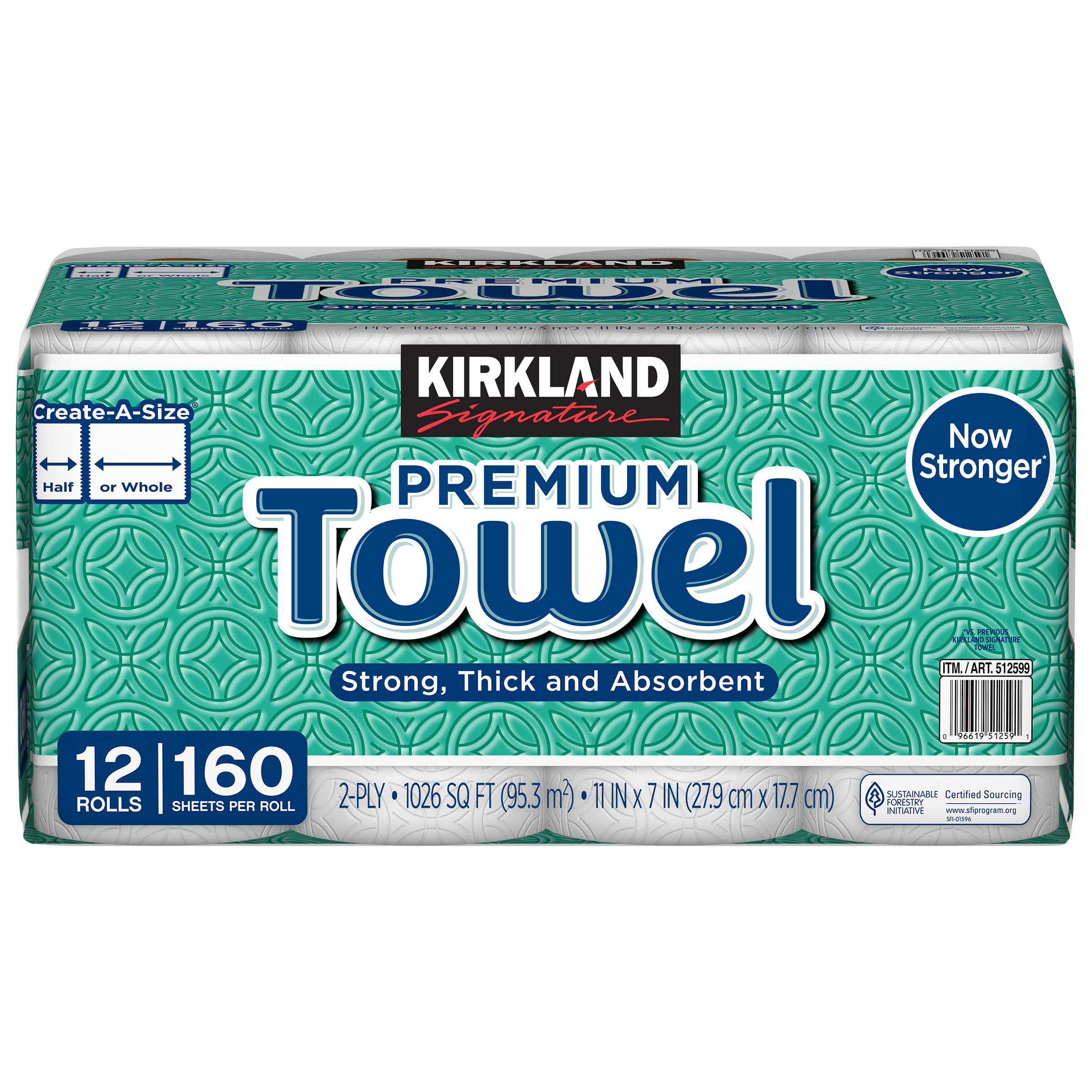 Kirkland Signature Paper Towels 2 Ply 160 Sheets 12 Individually Wrapped Rolls Costco