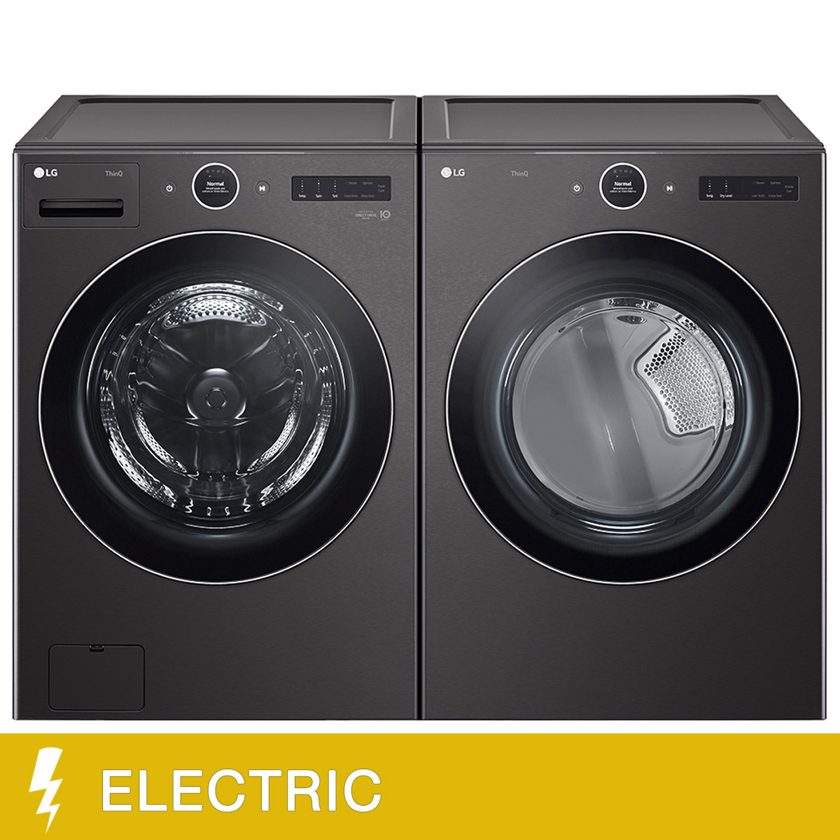 LG Laundry Bundle 5.8 cu ft. Front Load Washer and 7.4 cu ft. Electric ...