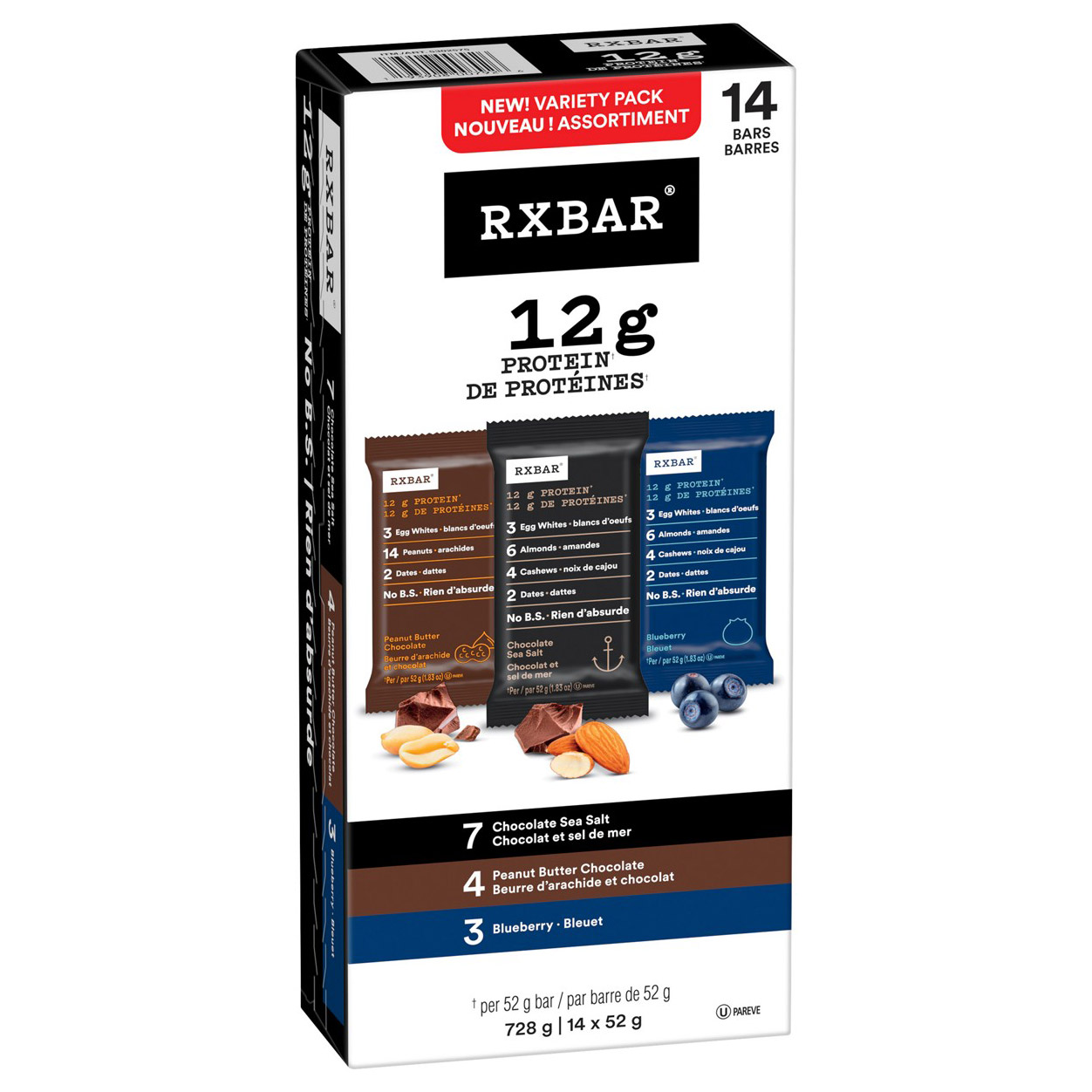 Rxbar Protein Variety Pack, 14 x 52 g | Costco